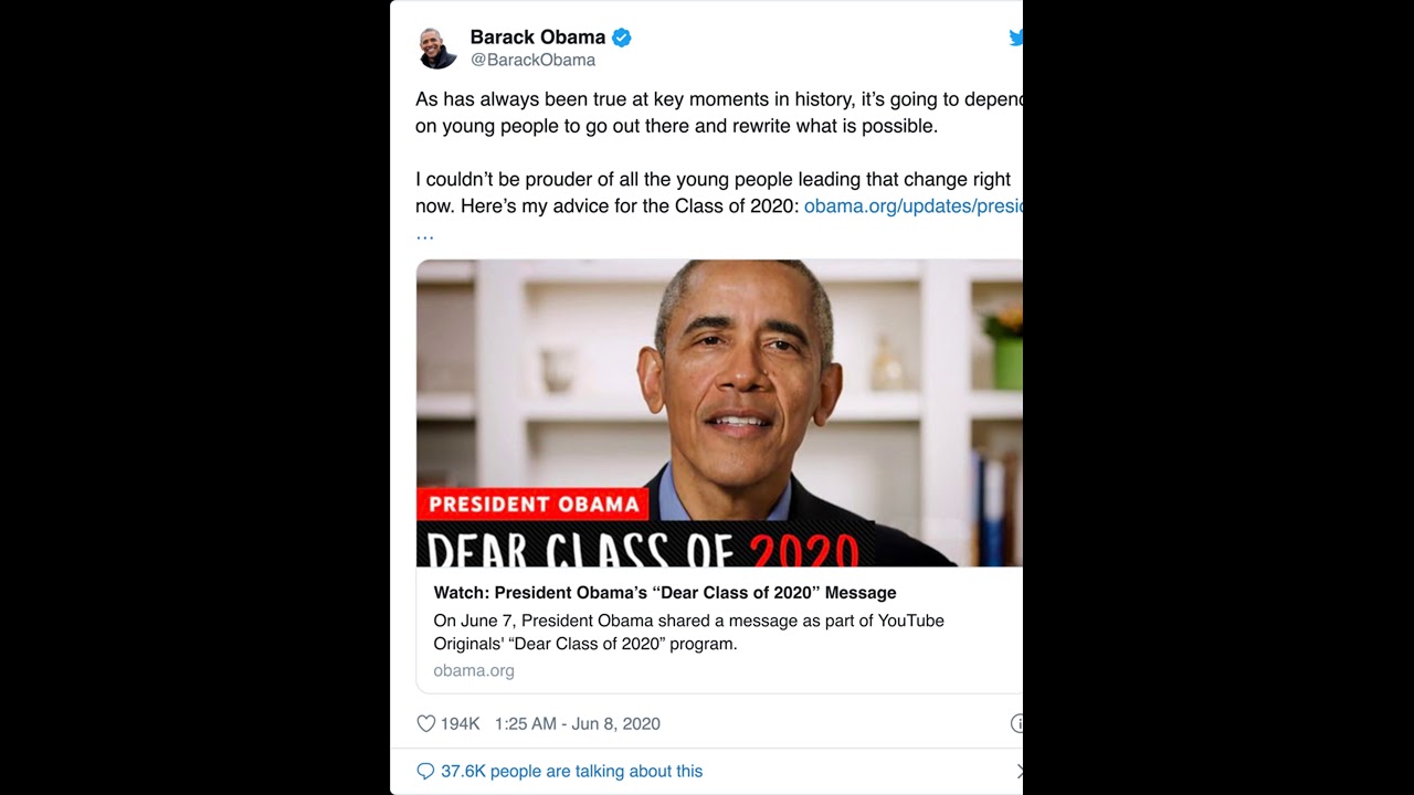 Tweets from Barack Obama - June 2020barackobama 2020 06 12 12 32 0 ...