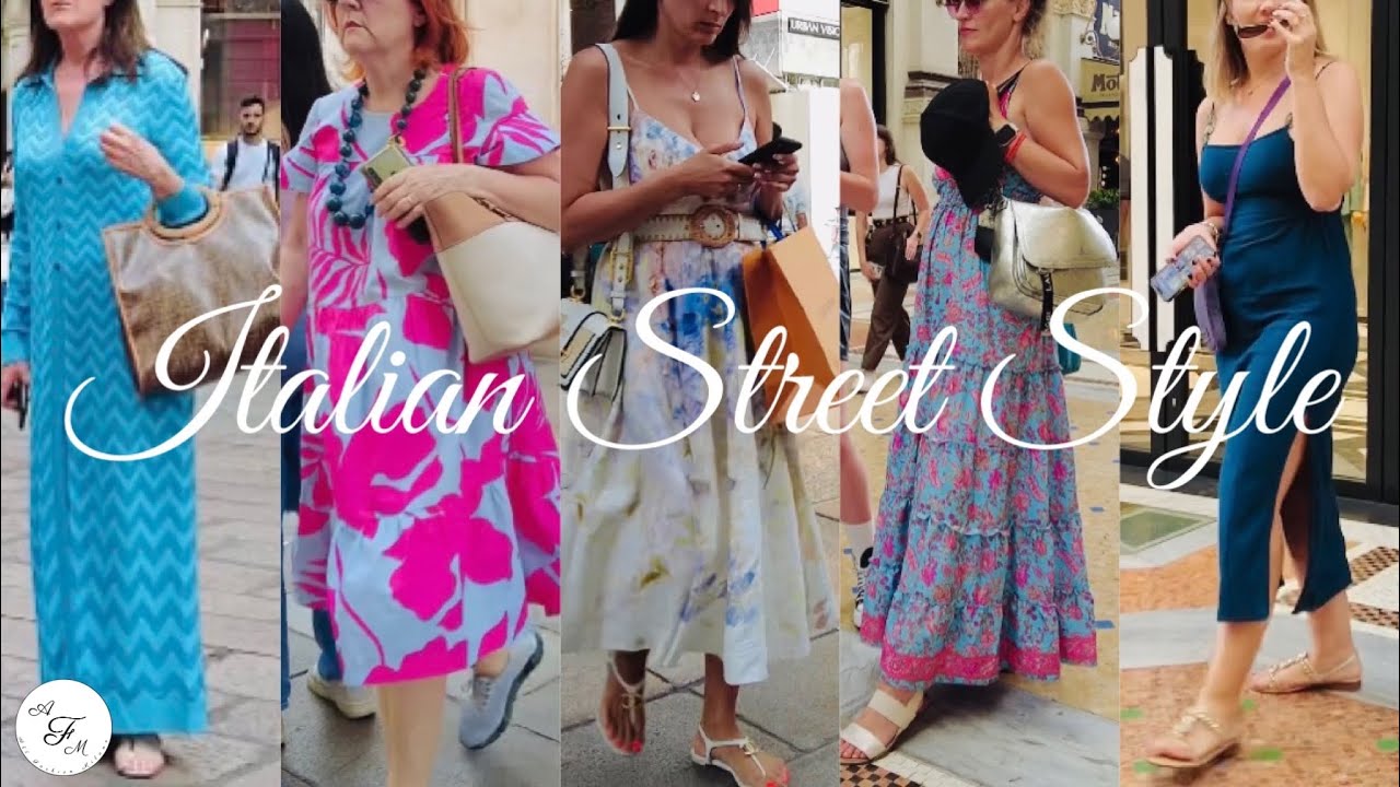 Look How People in Italy Dress in a Very Hot Summer | Italian Street ...