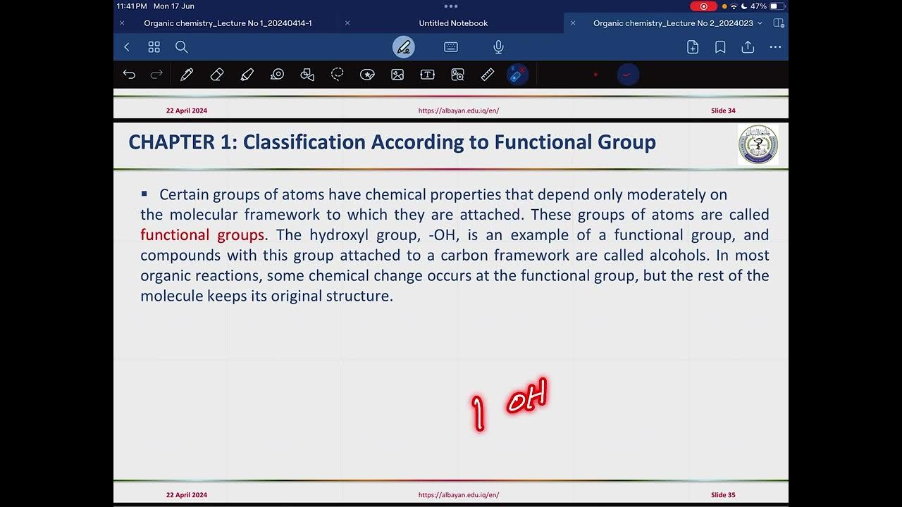 Classification according to functional groups - YouTube