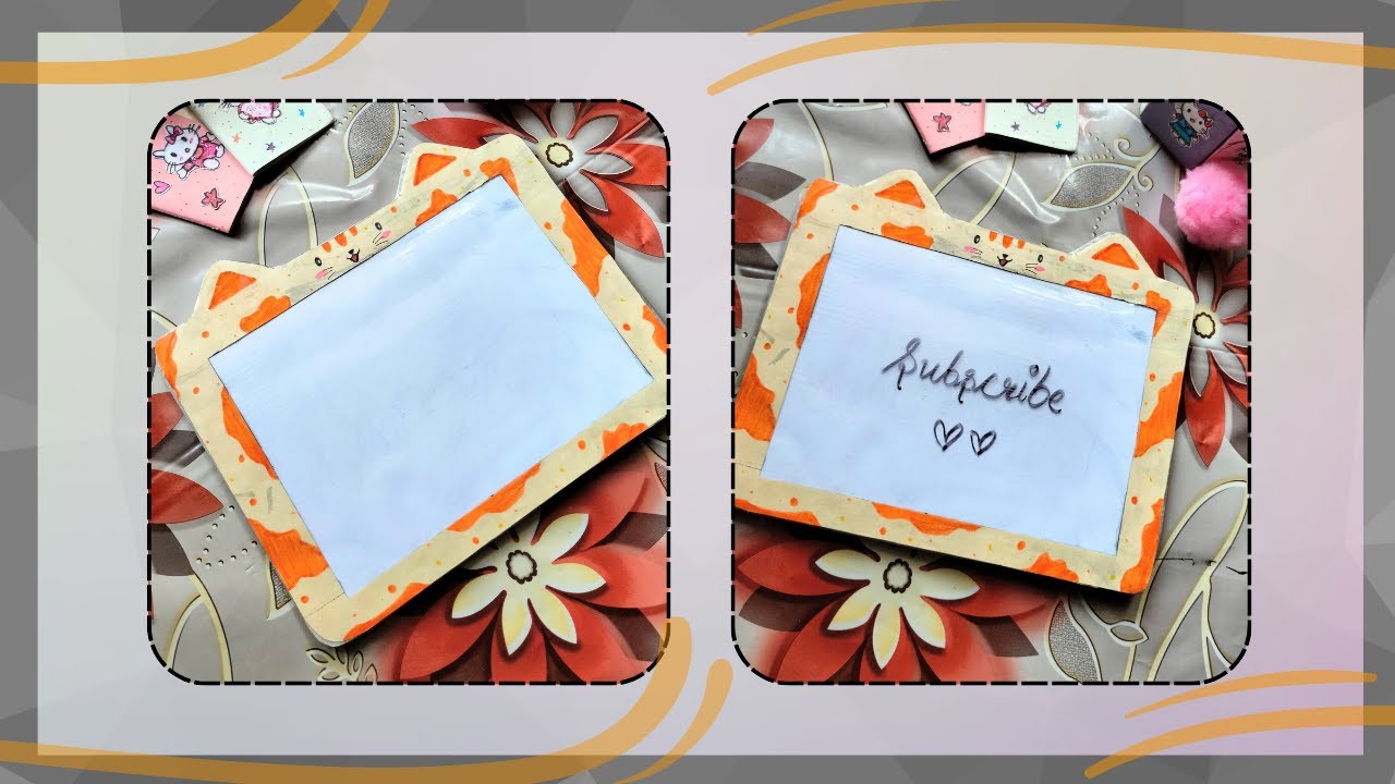 How to make a cute whiteboard | Diy handmade whiteboard #papercrafting ...