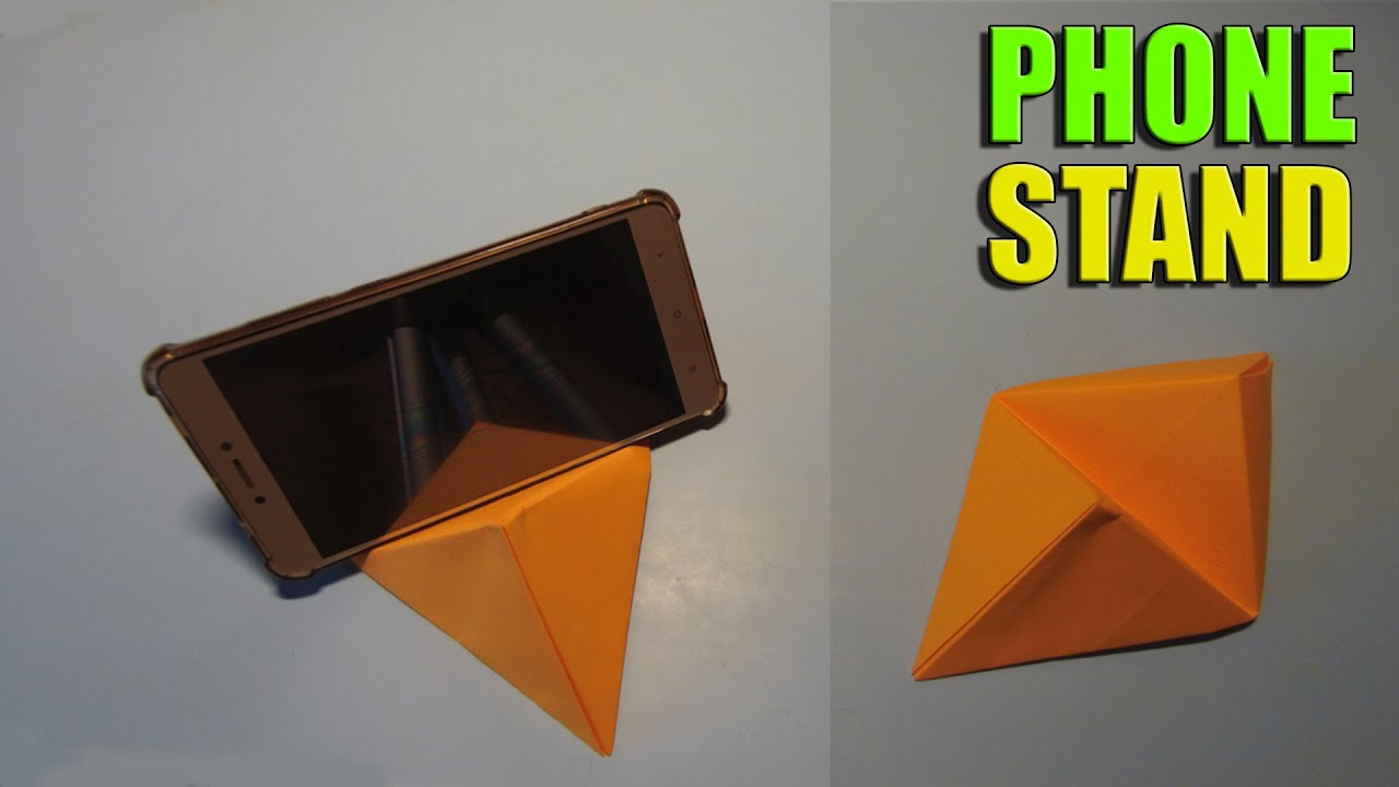 Origami Phone Stand DIY - Easy Crafts From Paper For All - YouTube