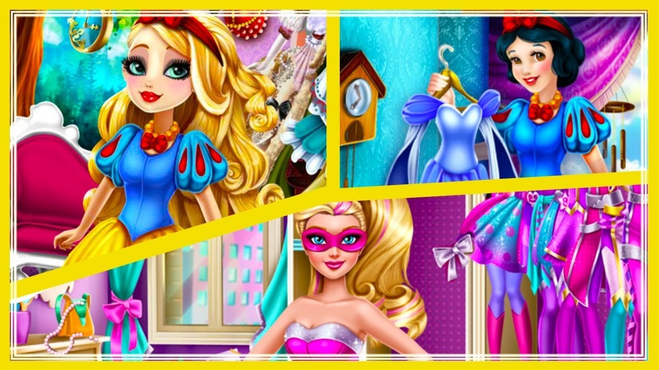 💖💛Princess Closet vs Princess Dress Up I Disney Gameplay Video💚💜 - YouTube