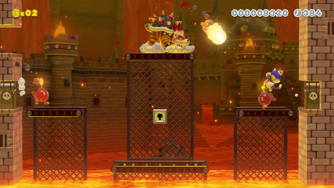 Super Mario Maker 2 - Meowser's Lava Castle - YouTube