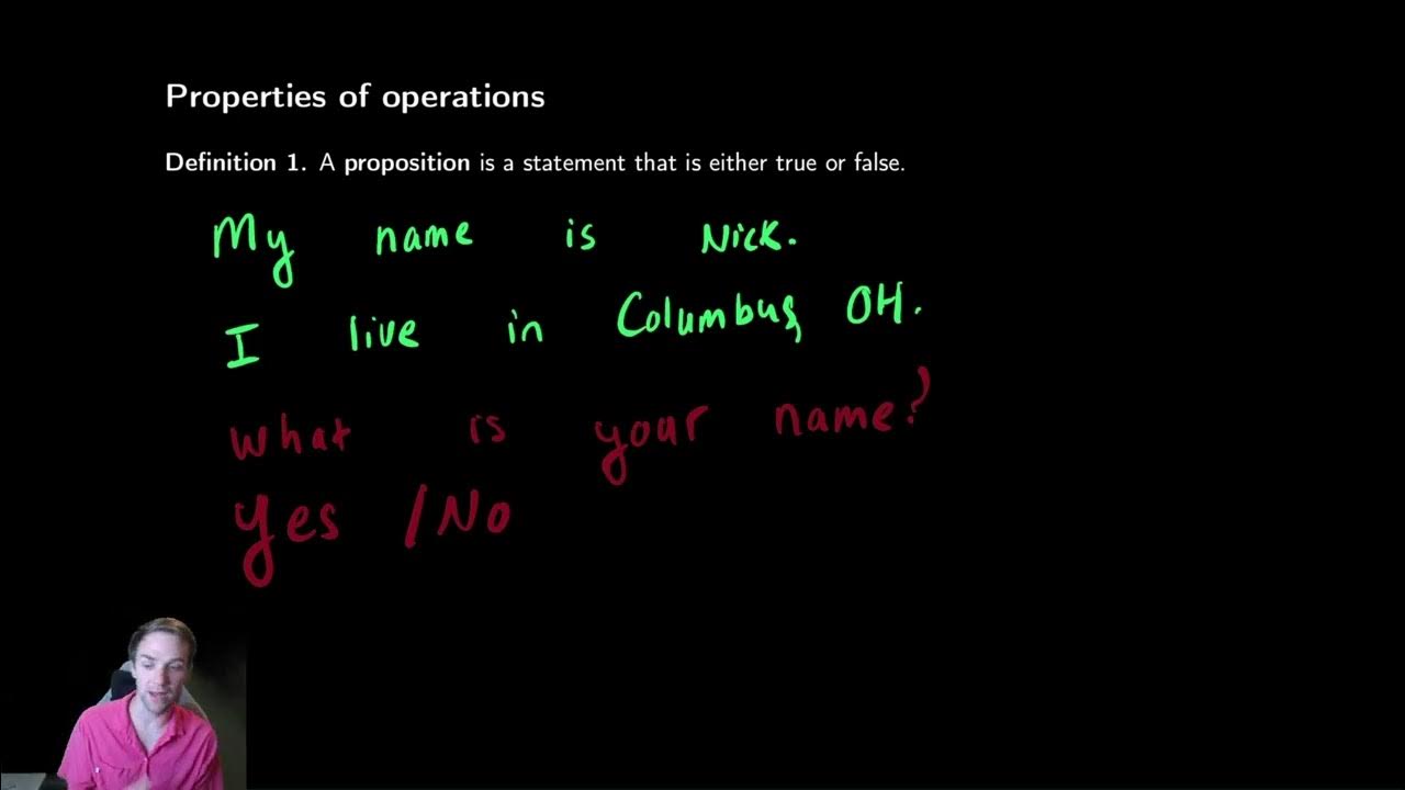 Propositional Logic 1 - Introduction - YouTube