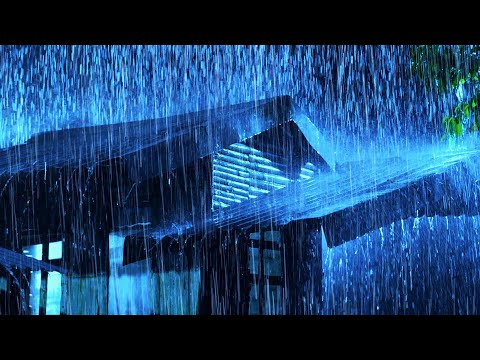 Ten Dulces Sueños 😴 Fuertes Lluvias Con Truenos Distantes Sobre Un Viejo Techo De Metal