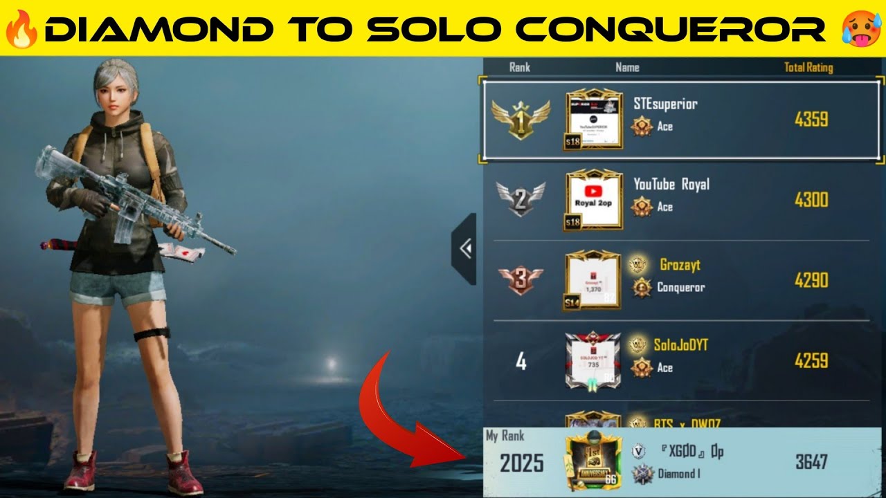 🔥Diamond To Conqueror Push C2S6 🇮🇳 Solo Rank Push Tips & Tricks For ...
