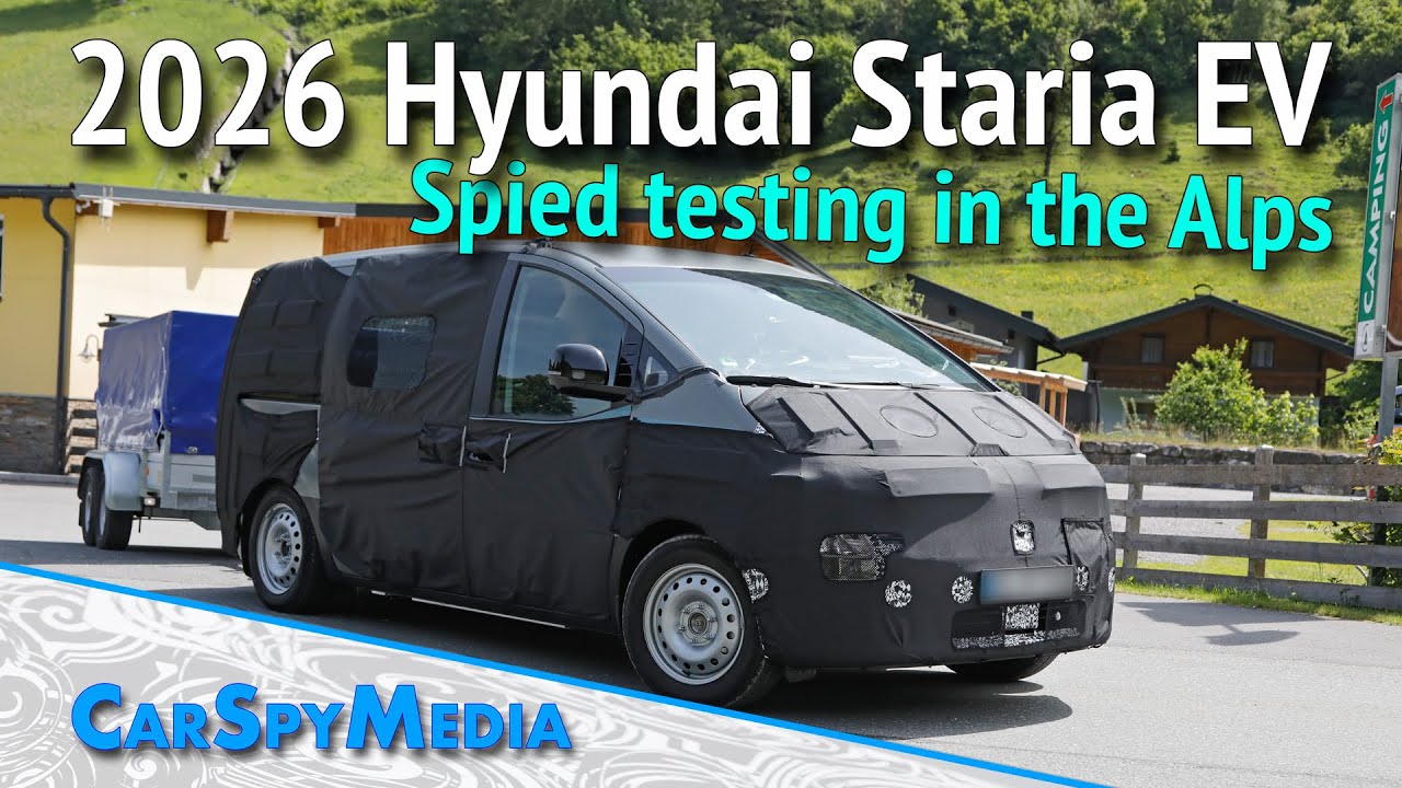2026 Hyundai Staria EV Prototype Caught Testing In The Alps - YouTube