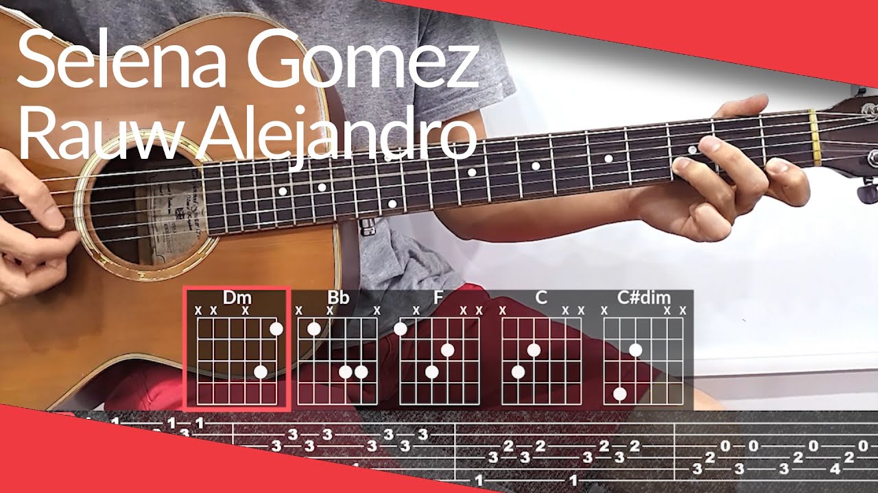 Baila Conmigo (Selena Gomez, Rauw Alejandro) Guitar Tutorial | Tab ...
