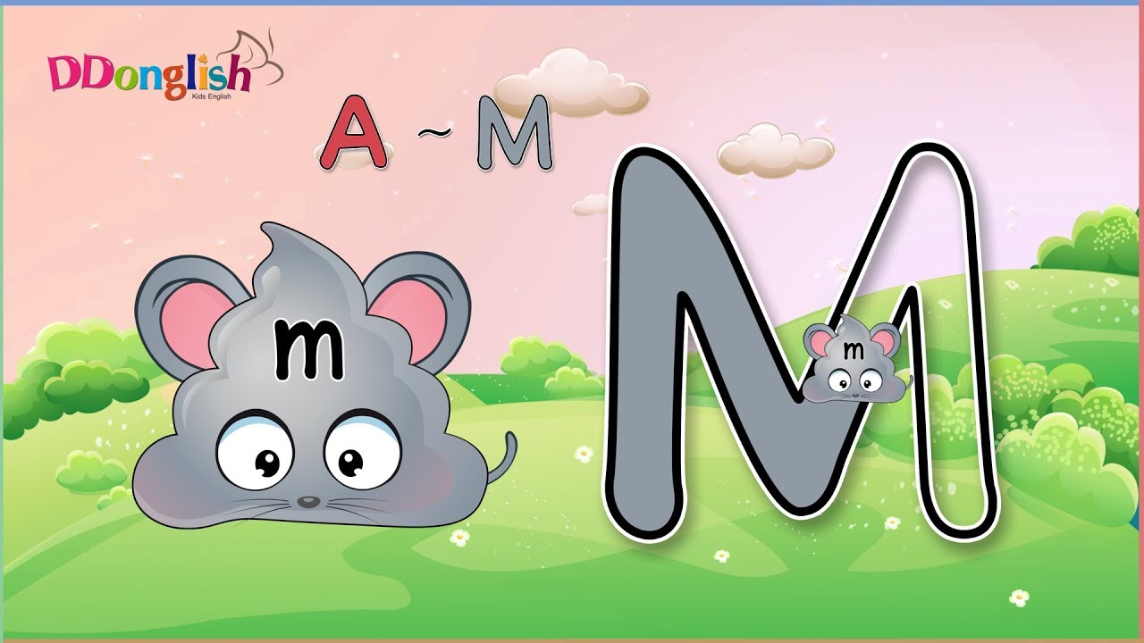 Learn alphabet capital letter A to M | uppercase | Phonics | Writing ...