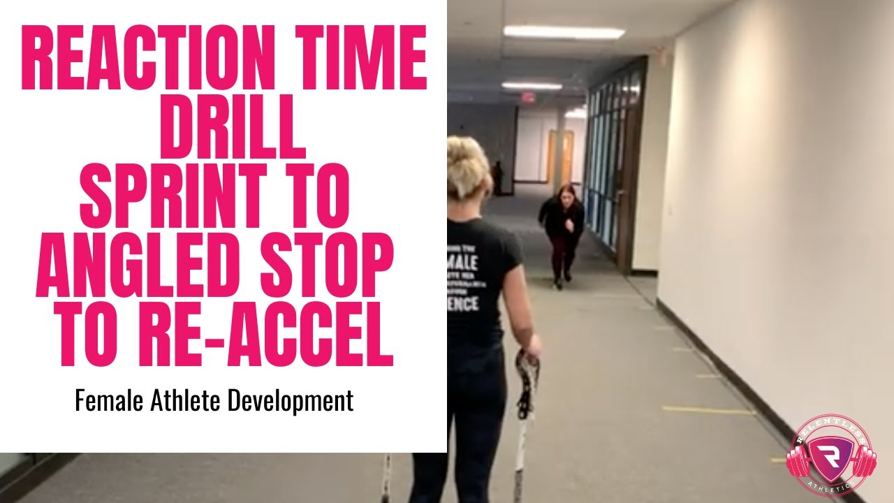 Speed & Agility: REACTION TIME DRILL- Sprint To Angled Stop & Re-Accel ...