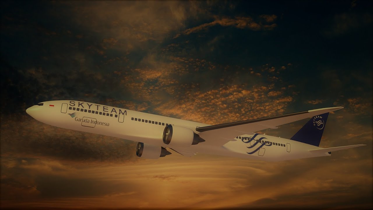 #Garuda #Indonesia Boeing 777 Blender Timelapse - YouTube