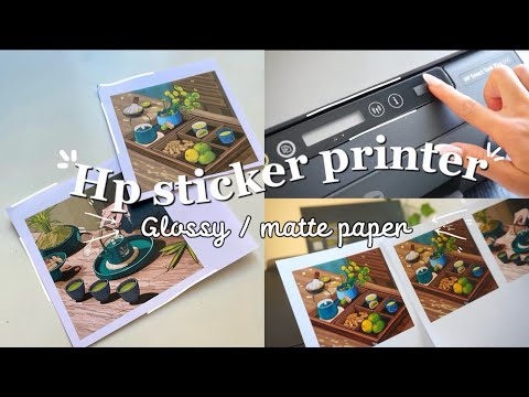 Best printer for stickers , Testing glossy/ matte sticker paper. - YouTube