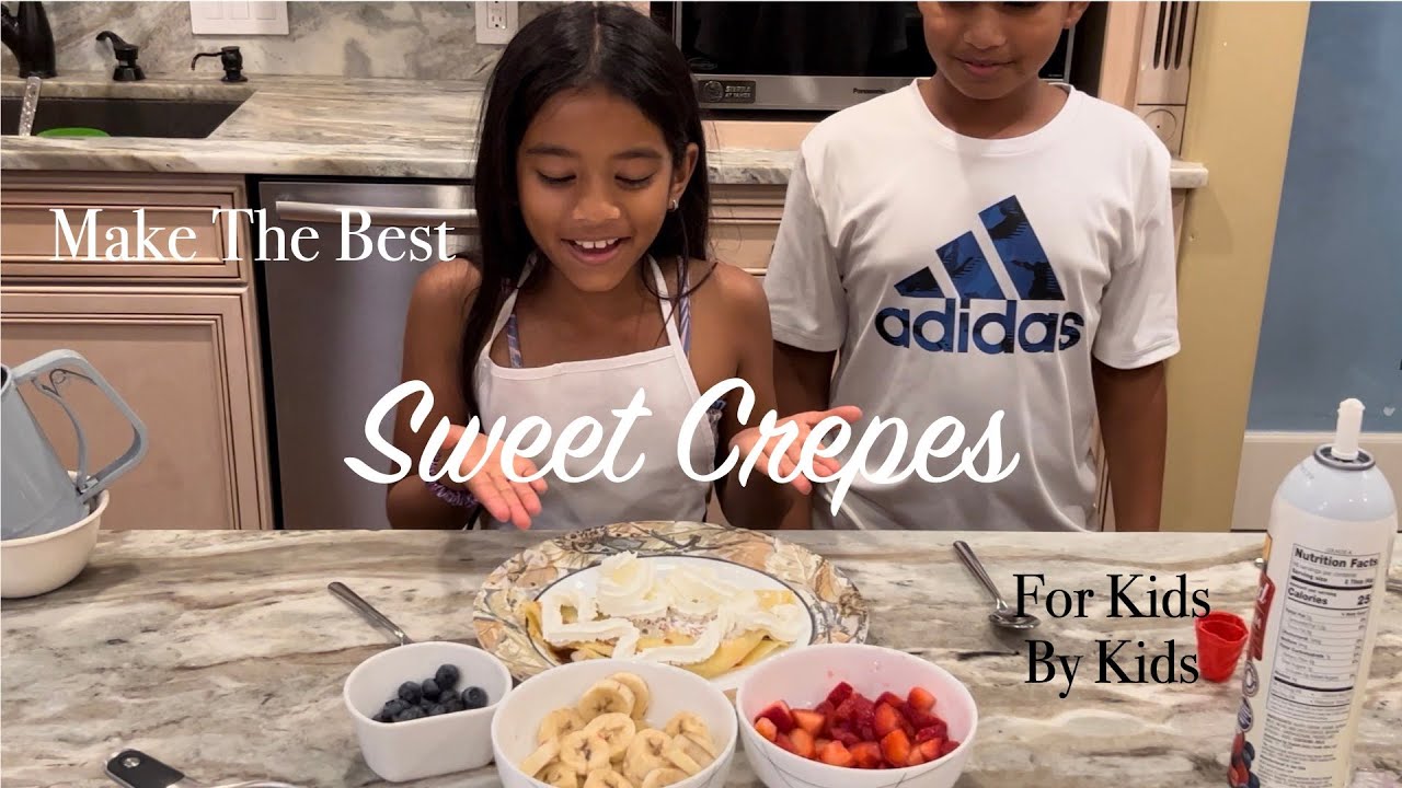 How To Make Sweet Vanilla Crepes! (Tutorial by Kids) - YouTube