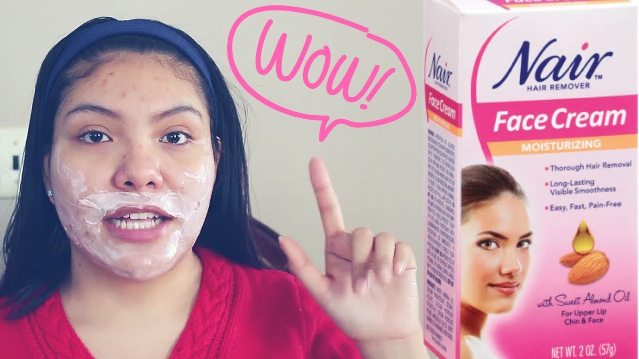 Using Nair On My Face *amazing results*!!! - YouTube
