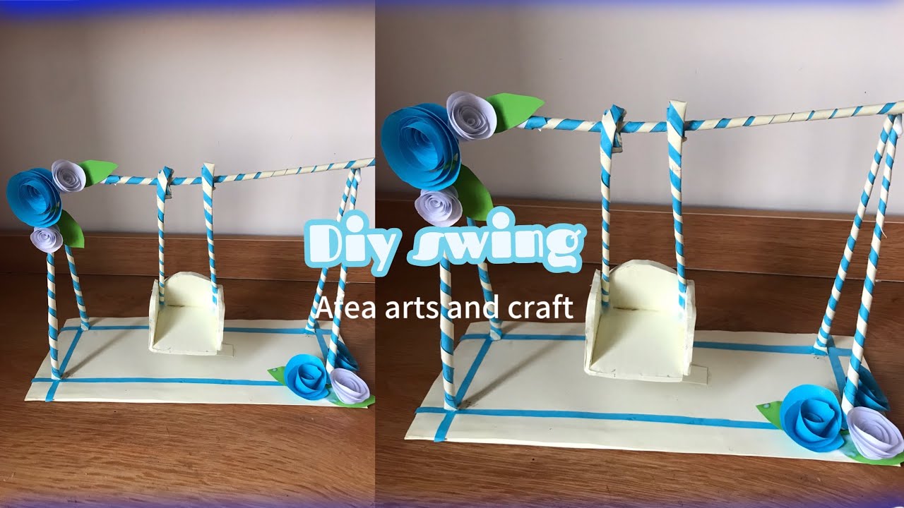 How to make a paper swing💙 ||swing making at home || paper crafts ideas ...