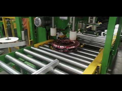 Automatic shrink packing tire bundle automatic side surface labeling ...