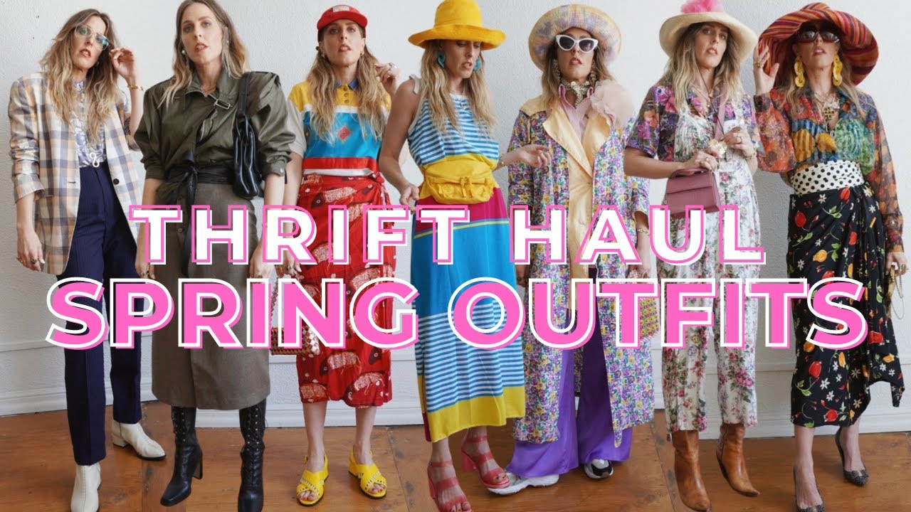 THRIFT HAUL/ SPRING TREND 2021/ SPRING OUTFITS - YouTube