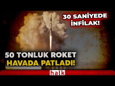 Alman şirketin 50 tonluk roketi sadece 30 saniye havada kalabildi! İşte o görüntüler!