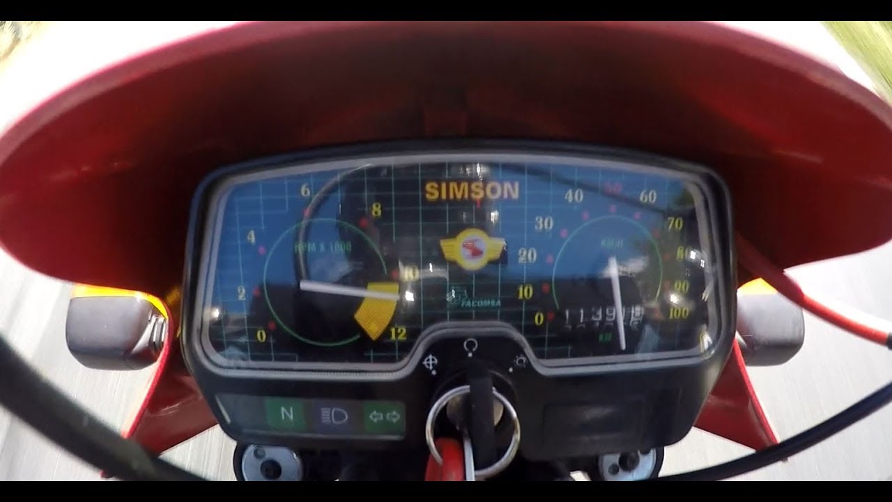 Simson MS50 120 km/h mit LT 60/4 BattleX BVF21 - YouTube