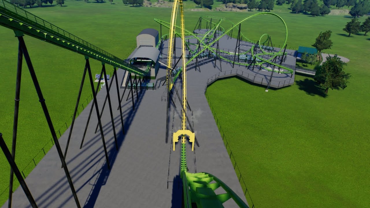 Green Lantern Six Flags Great Adventure Onride Planet Coaster 2 (made ...