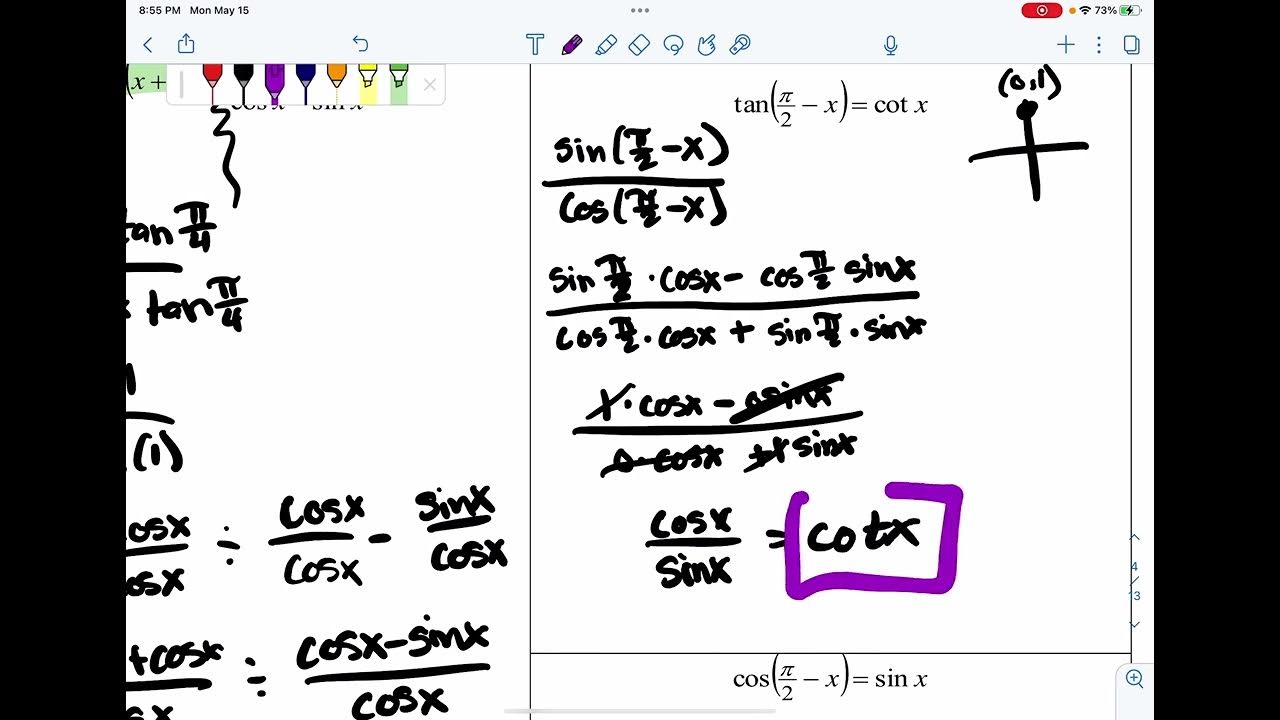 Sum and diff trig ID examples - YouTube