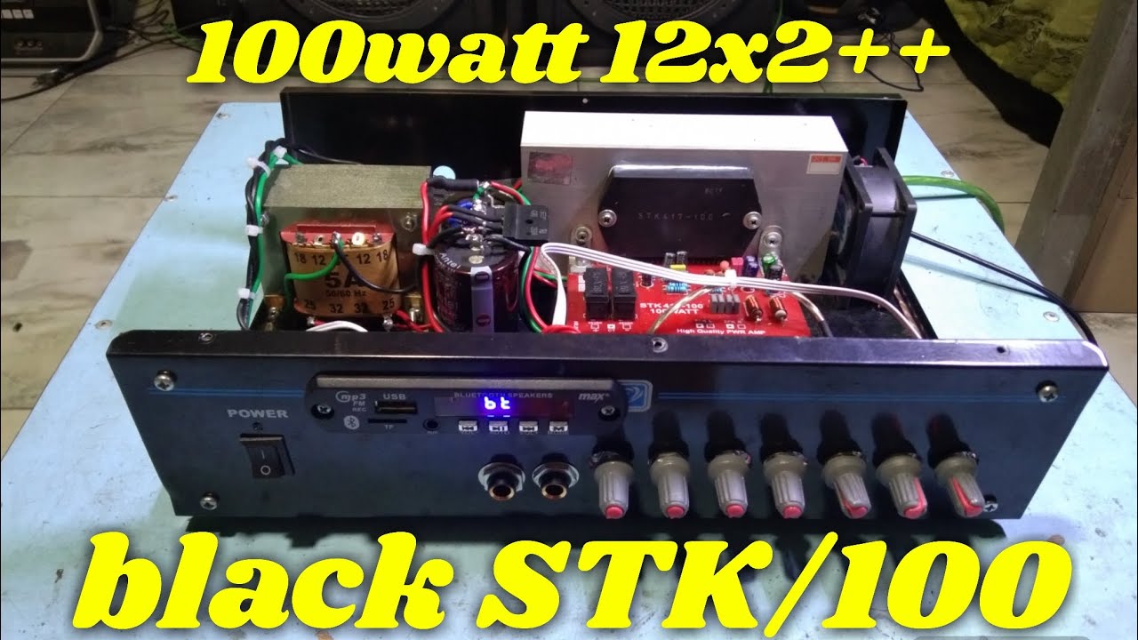 ide usaha,stk ampli stereo 100watt bisa angkat 12x2 plus dual mic ...