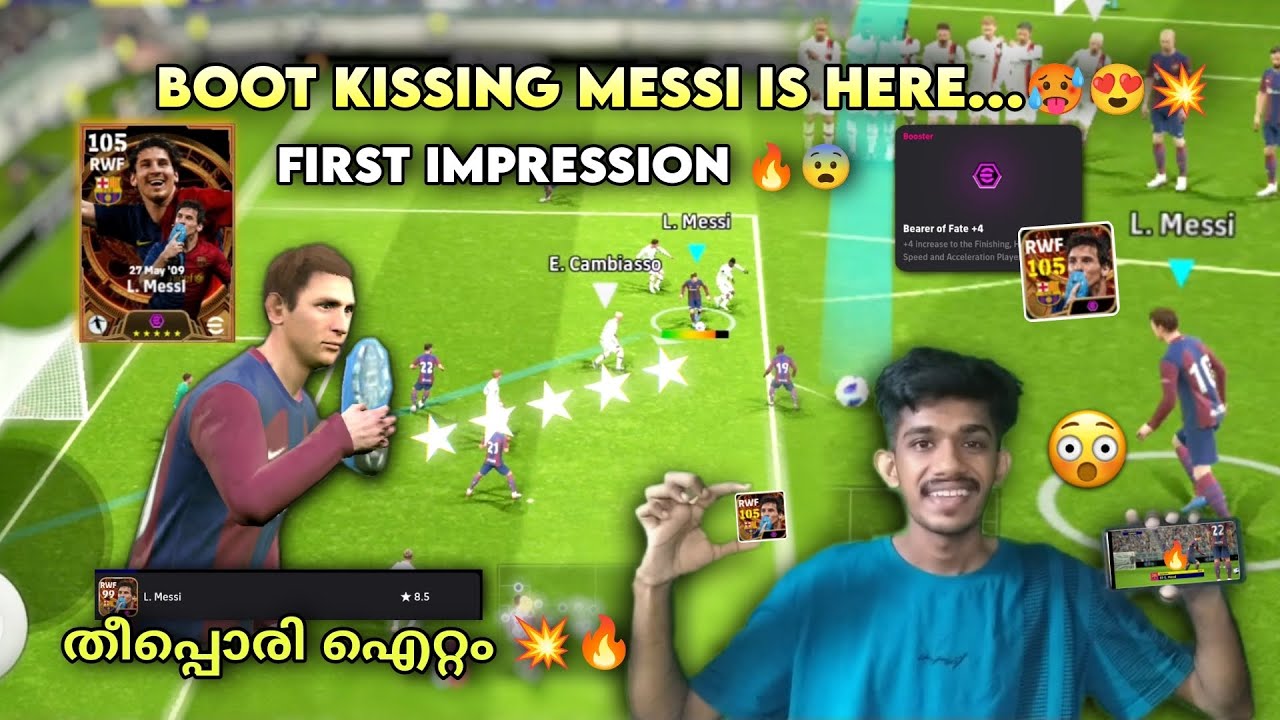 105 Rated Boot Kissing Messi🥵😨💥 First impression in Efootball 24 🔥🔥 ...