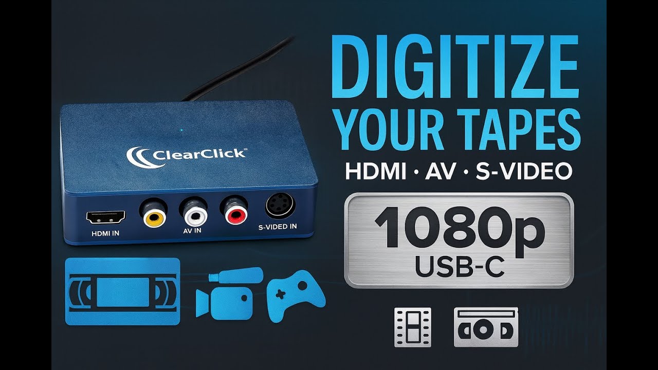 ClearClick Video to USB 1080p Capture Card Review — HDMI, AV, S-Video ...