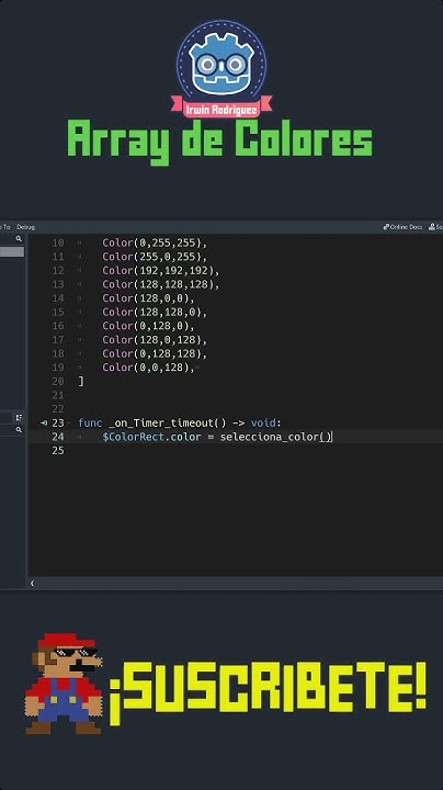 Cómo crear un array de colores - YouTube