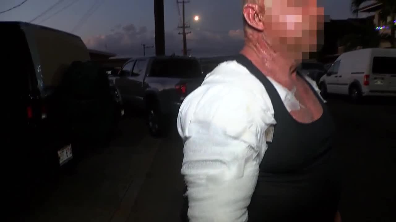 Survivor of fireworks blast returns to the scene - YouTube