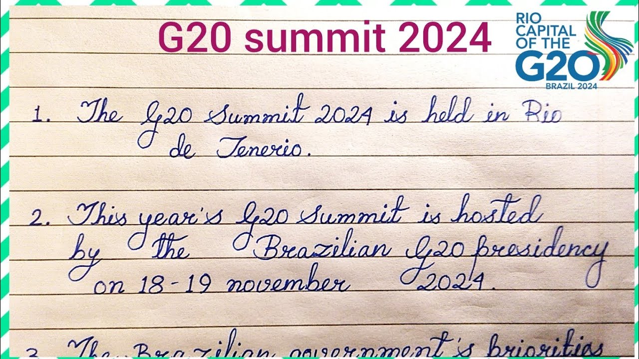 5 lines on G20 summit 2024 | short essay on G20 summit | G20 summit ...
