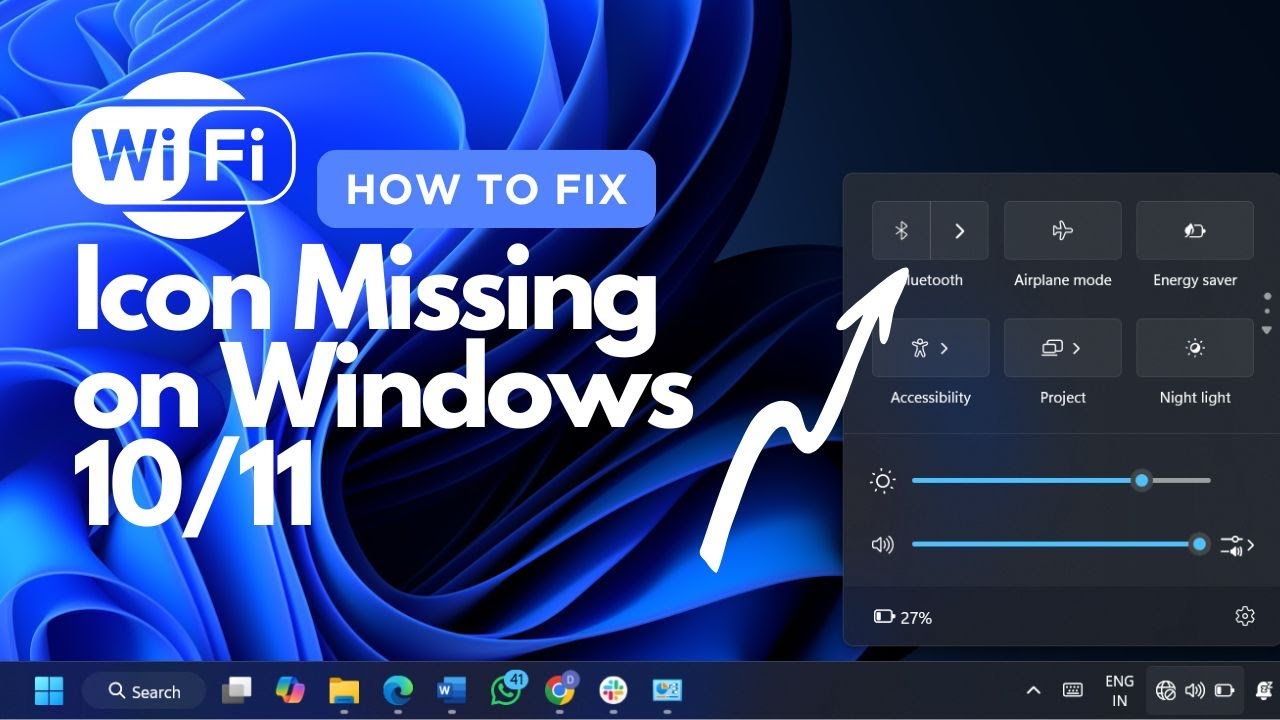 Fix Wi-Fi Icon Missing/Not Showing Issue on Windows 10/11 (2025) - YouTube