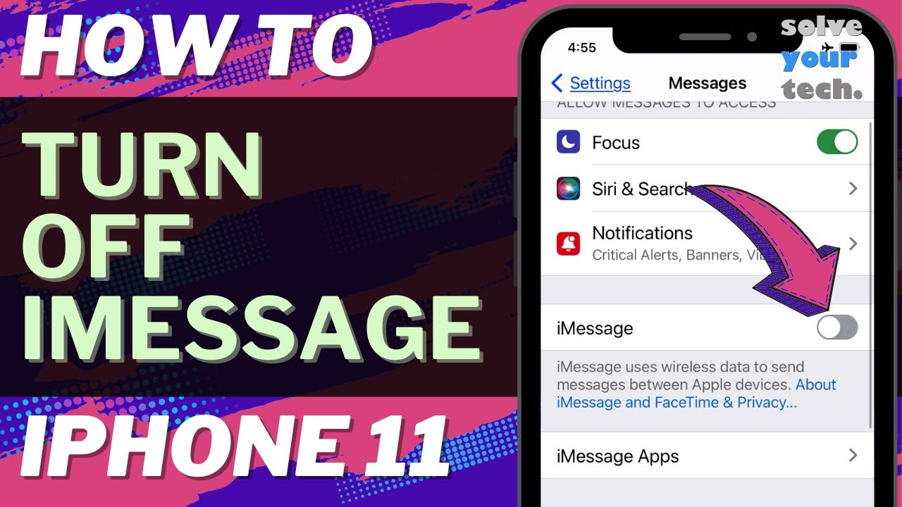 How to Turn Off iMessage on iPhone 11 - YouTube
