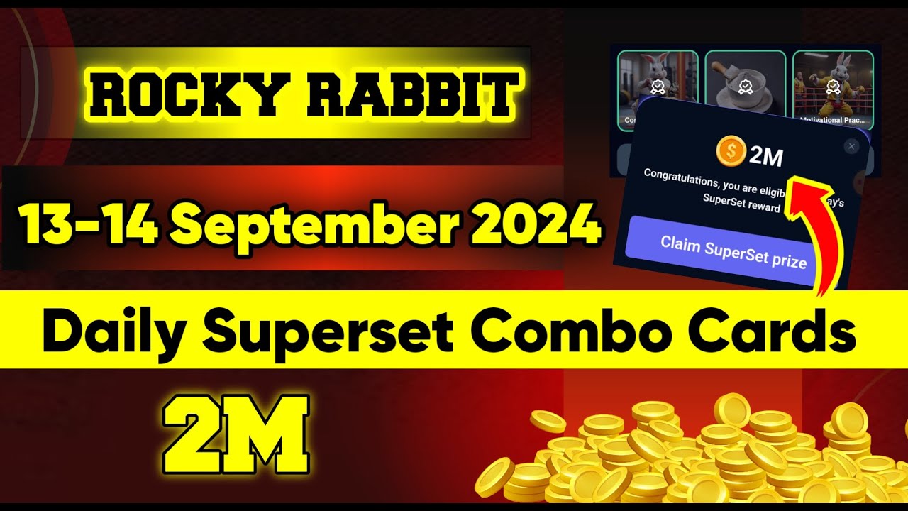 13-14 September Rocky Rabbit Superset Cards | daily Combo Cards | 2M ...