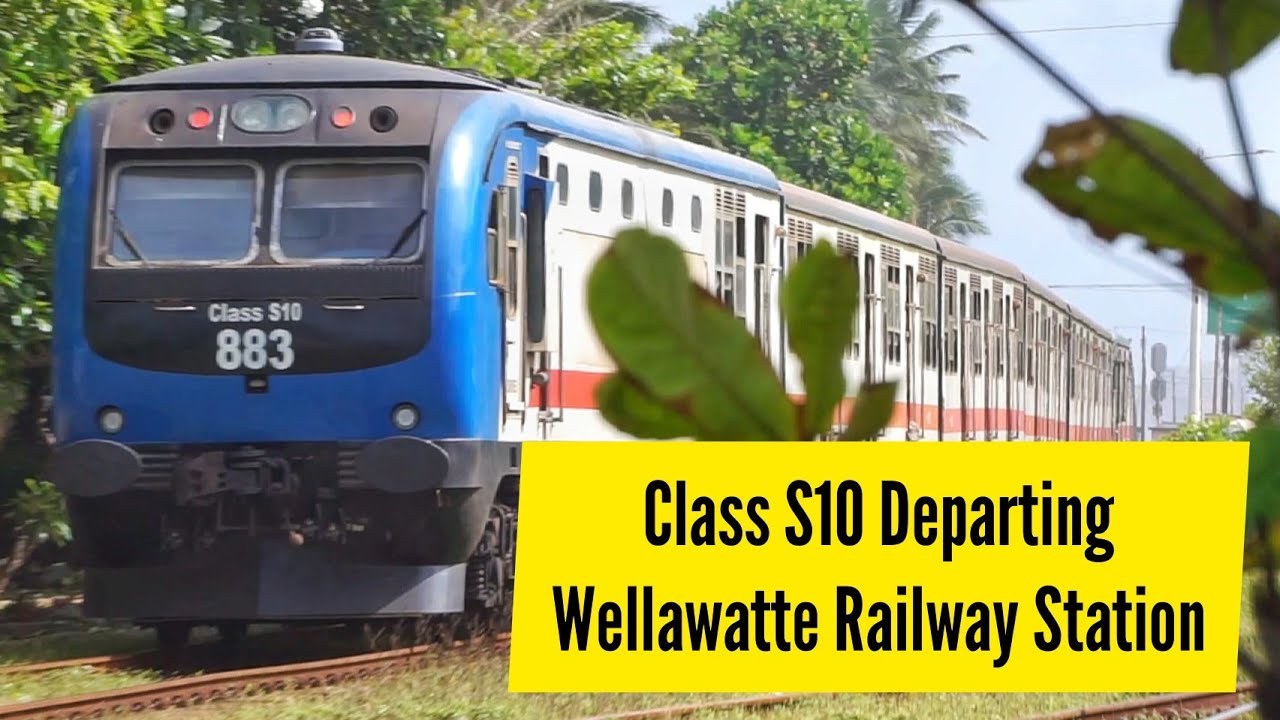 Class S10 DMU Leaving Wellewatta Railway Station in Sri Lanka - YouTube