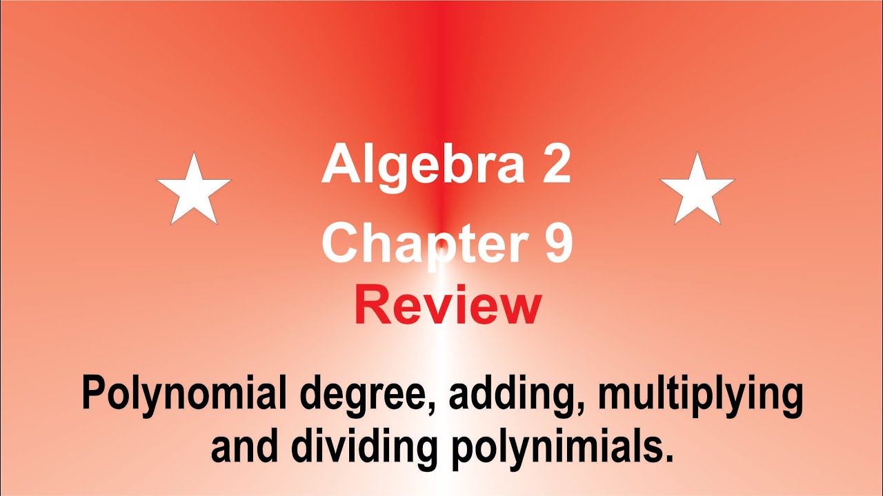 Algebra 1 Chapter 9 Review by Rick Scarfi - YouTube