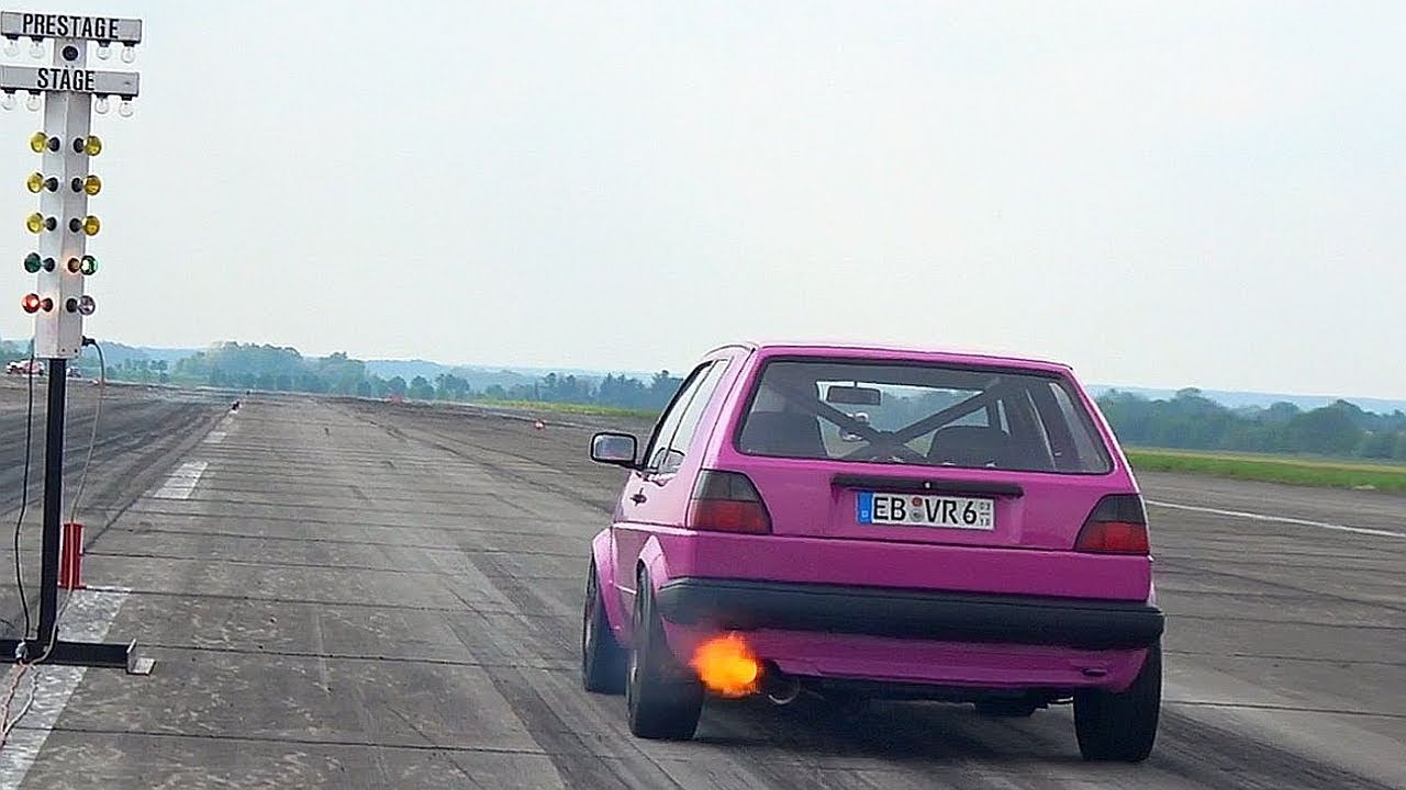 VW Golf 2 VR6 Turbo Acceleration Sound - YouTube