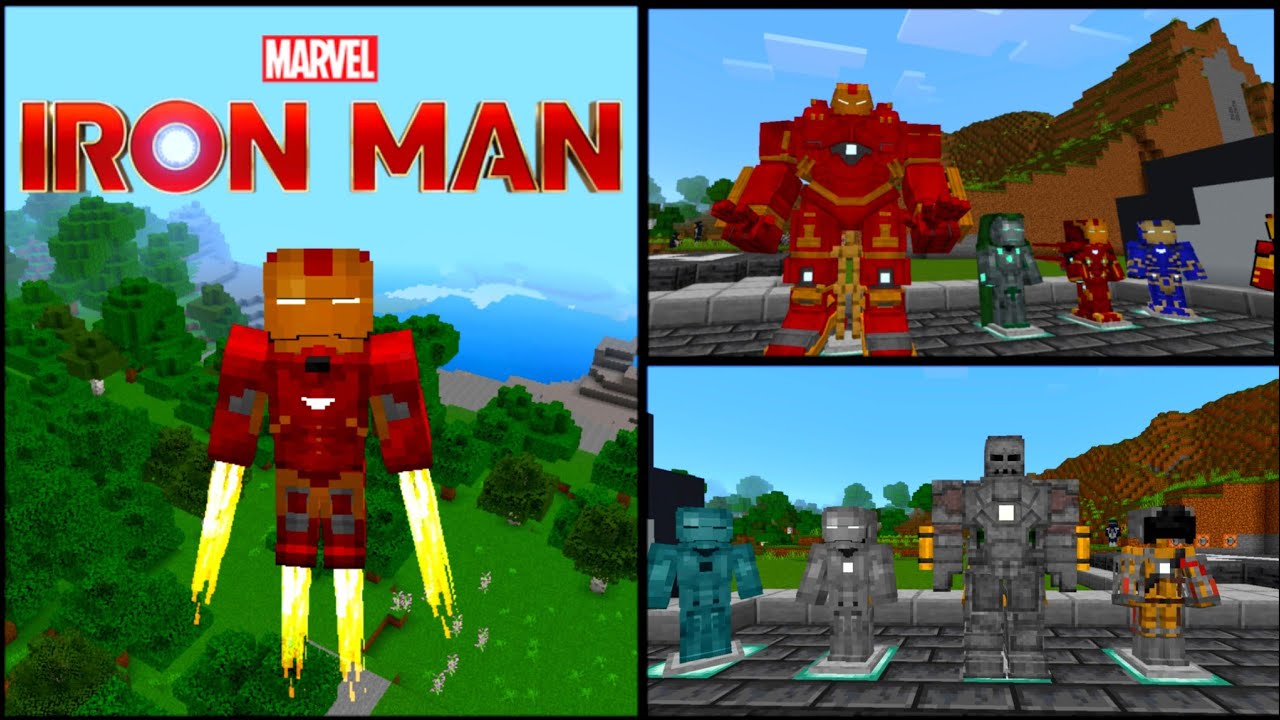 Iron Man Addon Mod Para Minecraft PE ll Bedrock 1.21.62 - YouTube