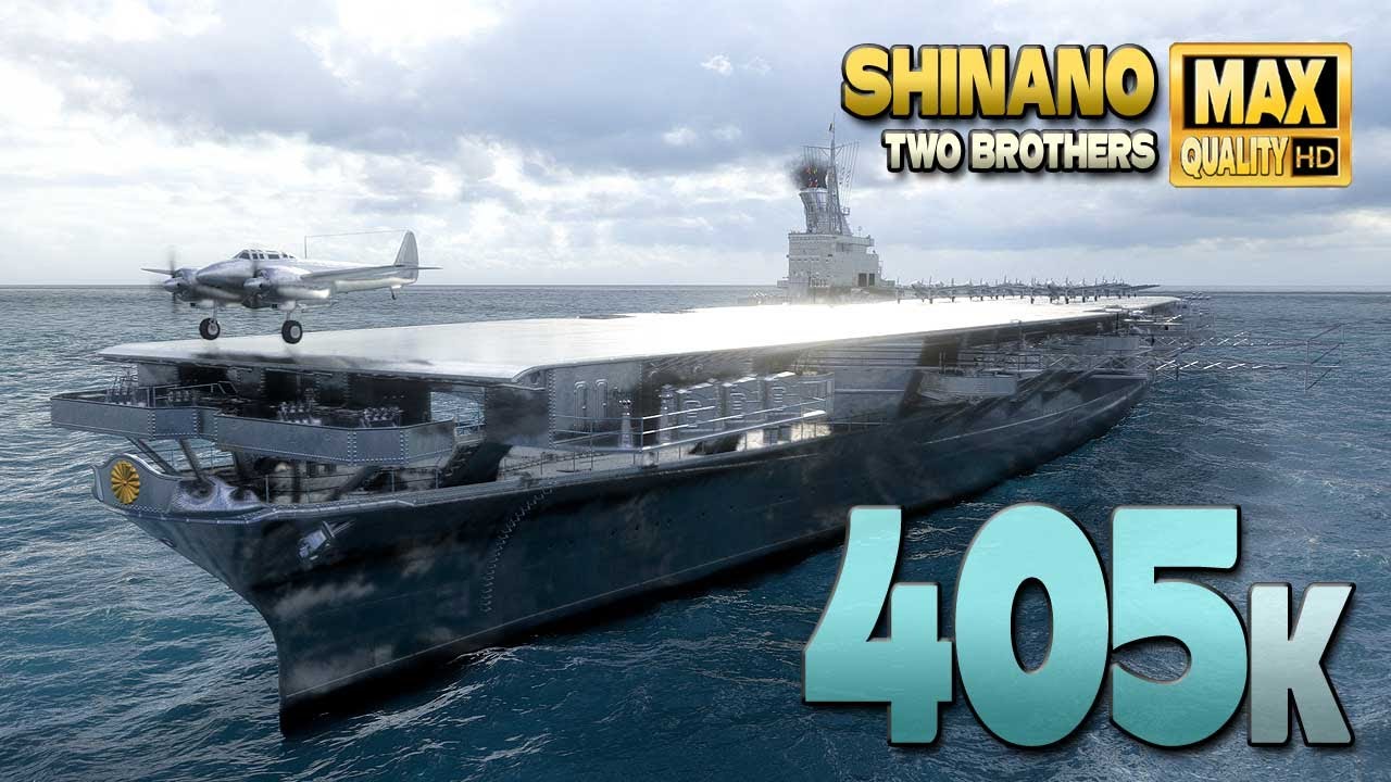 Aircraft Carrier Shinano: Pro CV player on map "Two Brothers" - World ...