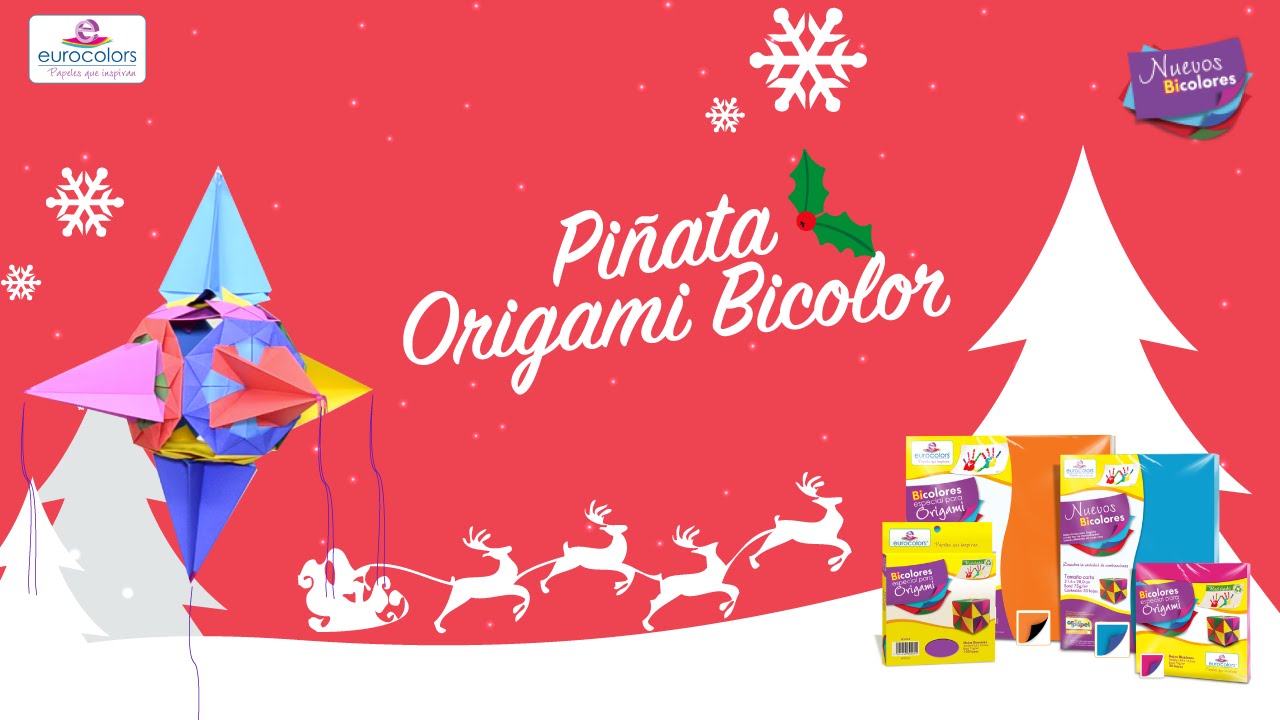 Piñata Origami Bicolor Manualidades DIY - YouTube