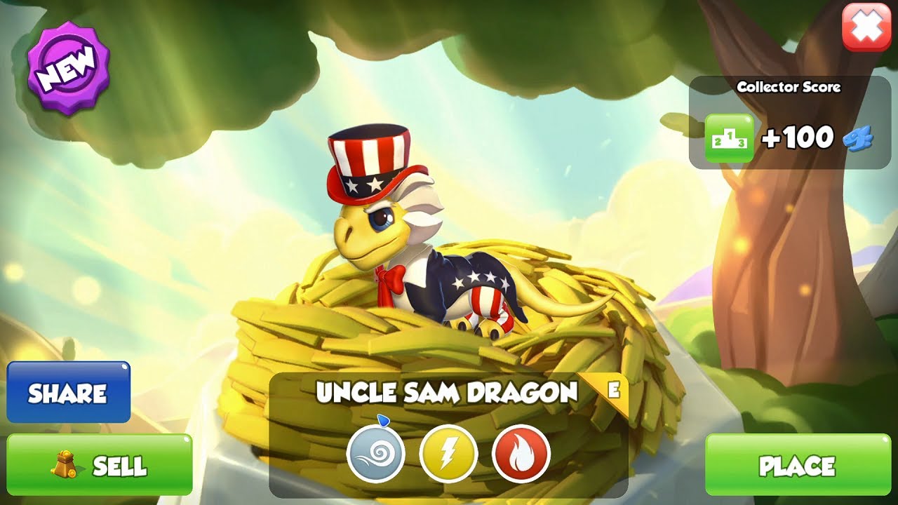 Uncle Sam Dragon so lovely - Dragon Mania Legends | Gameplay ...