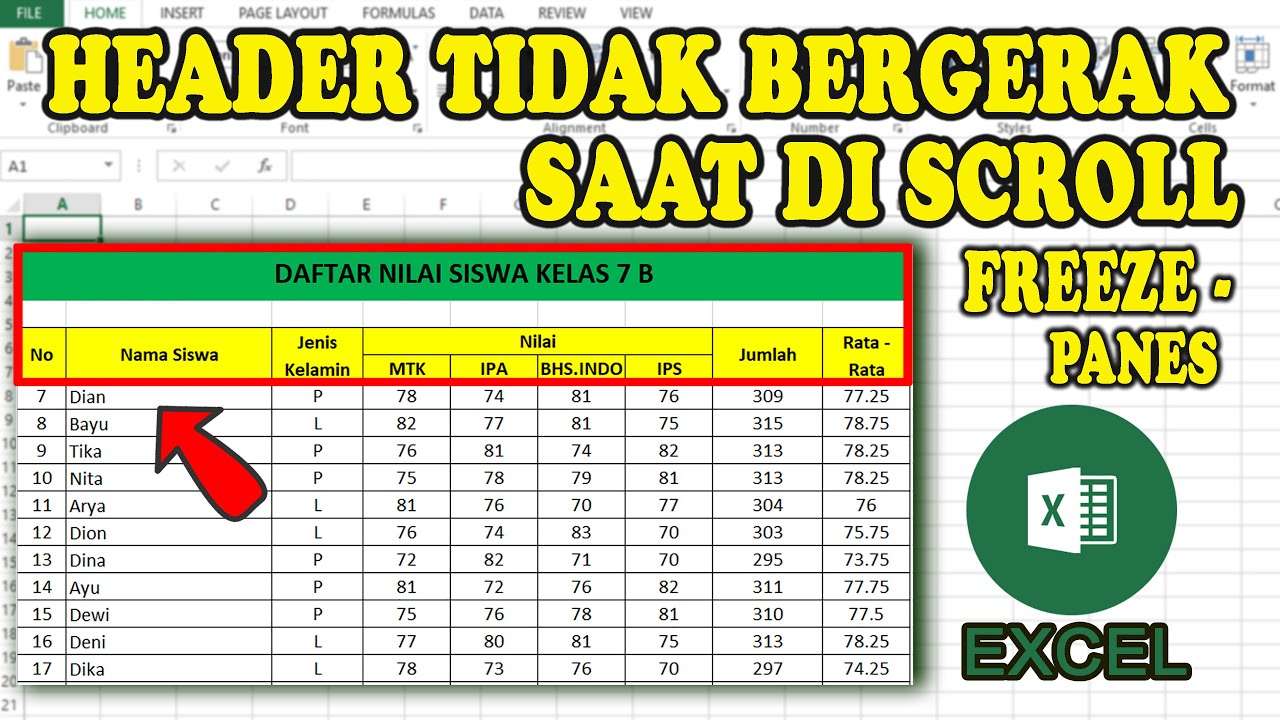 Tutorial Cara Membuat Header Tabel Di Excel Tidak Bergerak Dengan | Hot ... Tutorial Cara Membuat Header Tabel Di Excel Tidak Bergerak Dengan | Hot ...