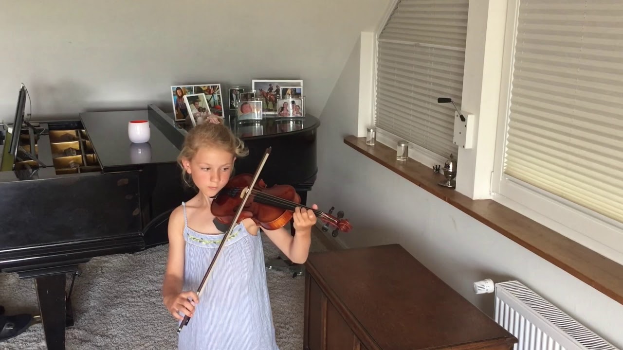 Emily Louanne Graf (8) plays the third movement of the second Violin ...