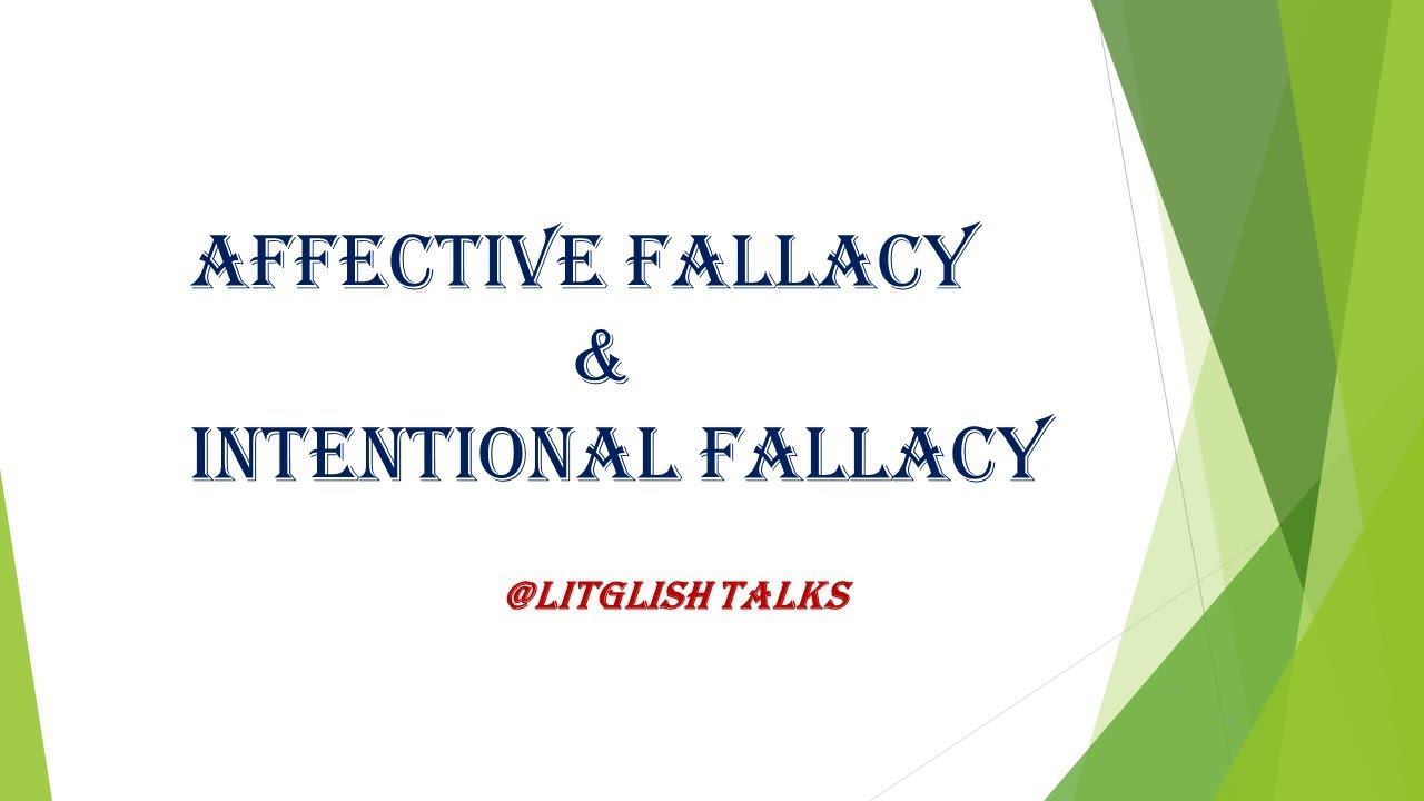 Intentional Fallacy & Affective Fallacy |Literary Terms| Wimsatt ...