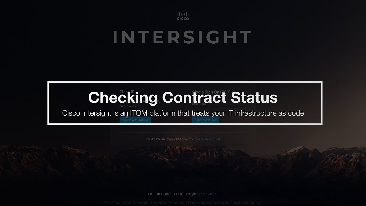 Cisco Intersight: Checking Contract Status - YouTube