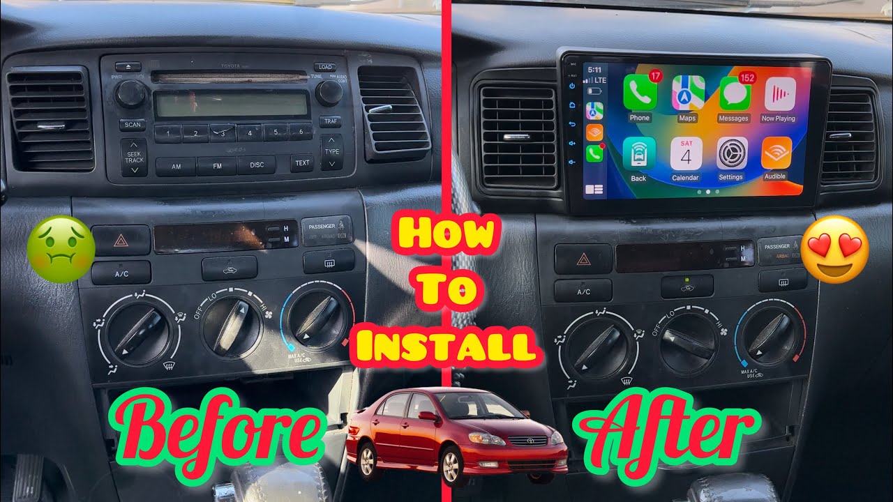 How to install 9” plug and play android head unit (2003-2008 Toyota ...