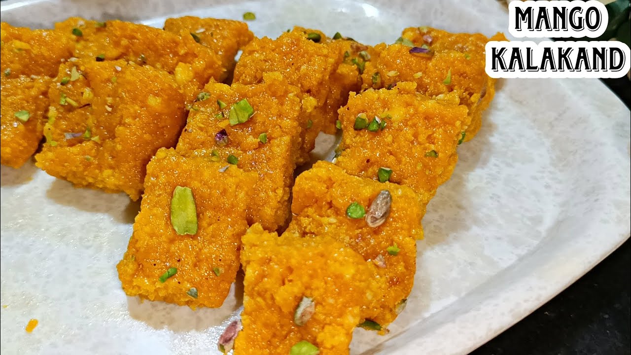Mango kalakand recipe| summer special mango kalakand| Mango kalakand ...