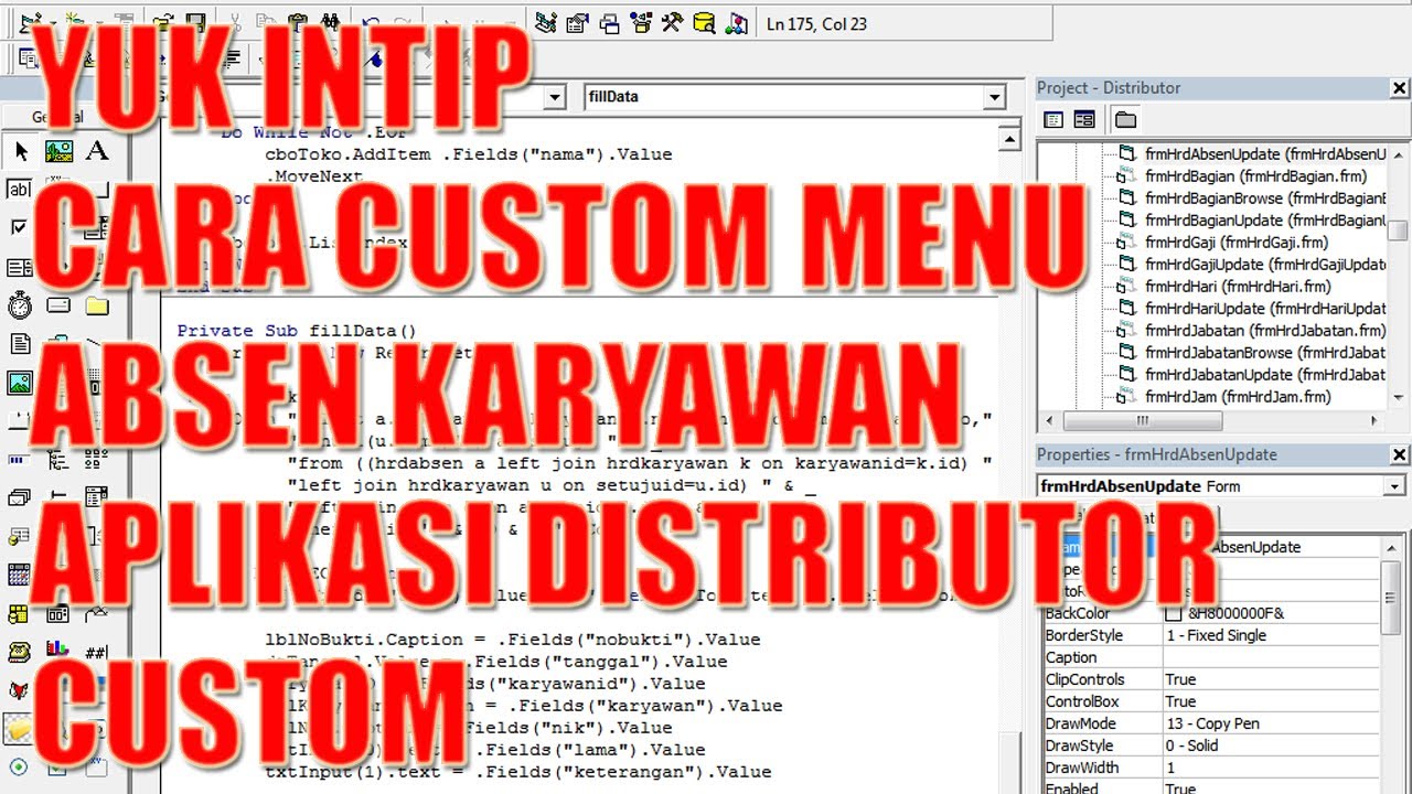 YUK INTIP - CARA CUSTOM MENU ABSEN KARYAWAN APLIKASI DISTRIBUTOR CUSTOM ...