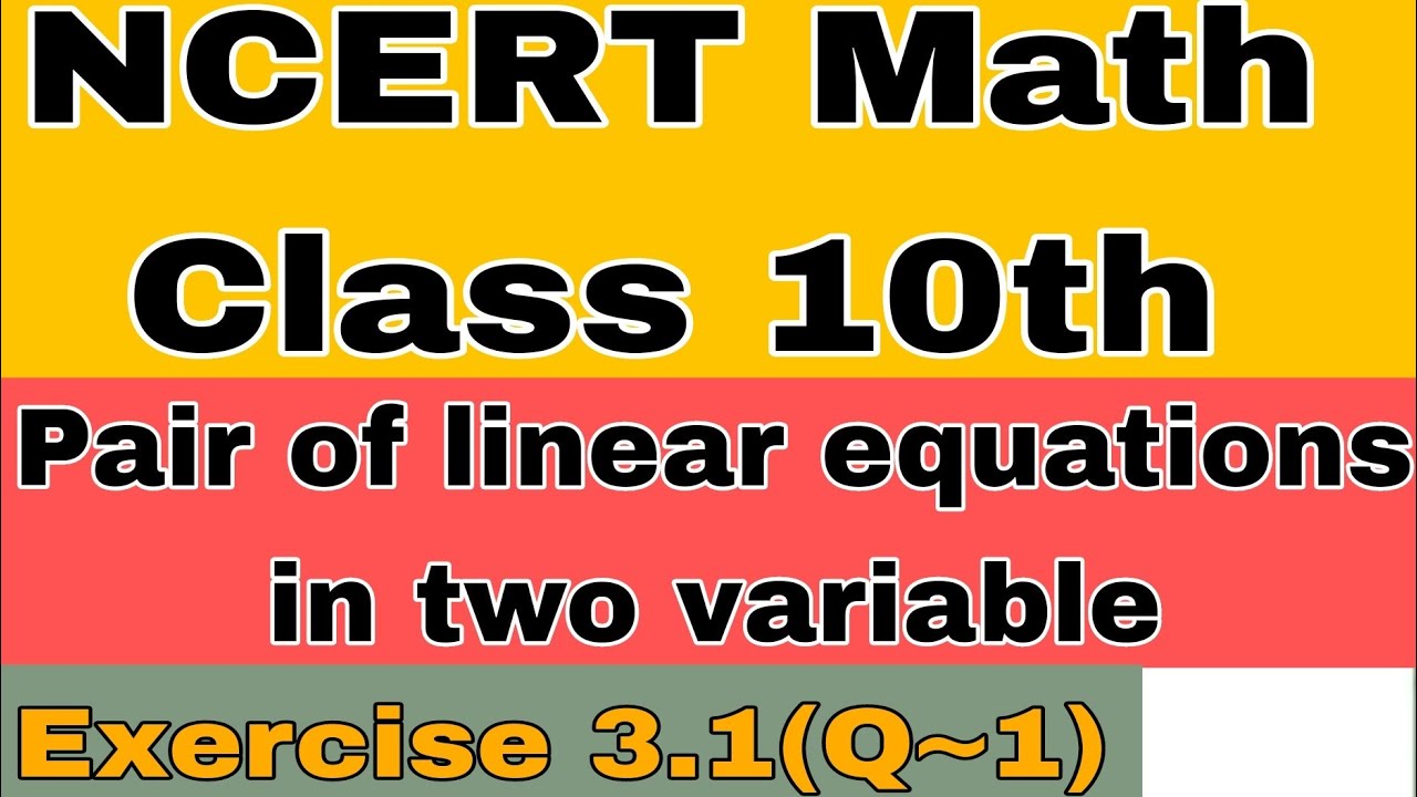 Math Class 10th Question ~1 (New edition Math NCERT ) - YouTube