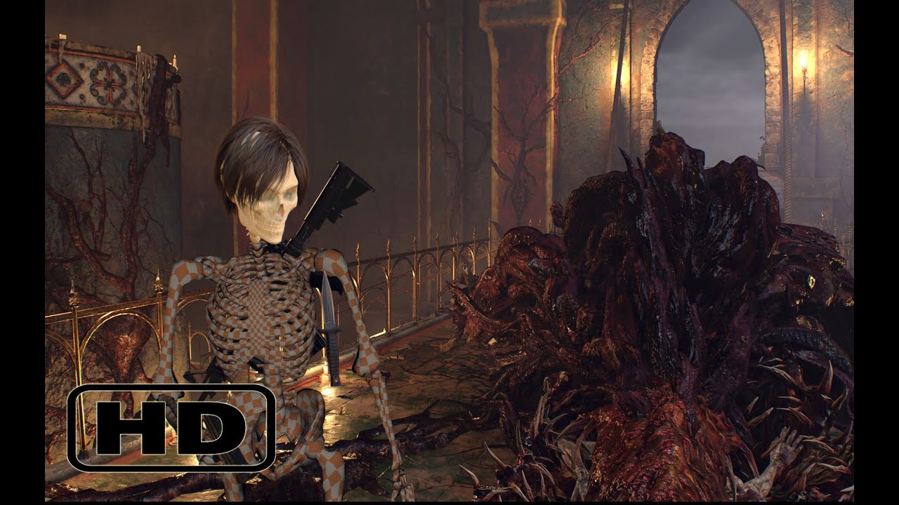 Leon Skeleton Mods kill the Boss | Resident Evil 4 | 4k hdr - YouTube